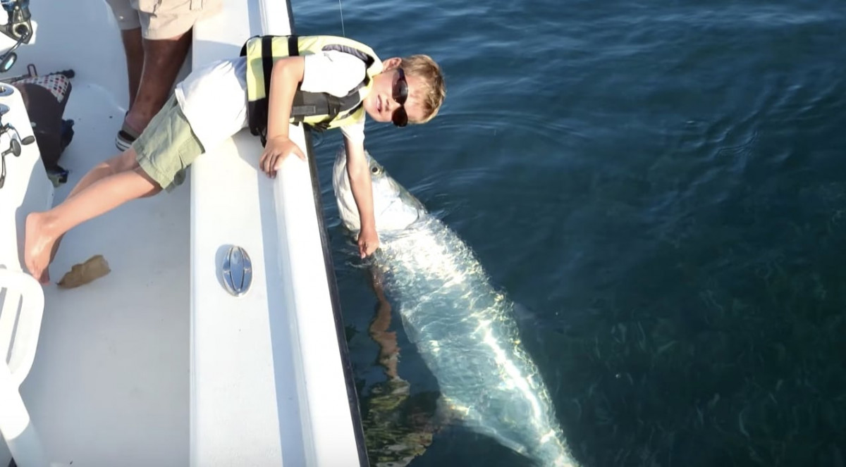 Footage Shows 6-Year-Old Angler Catch 100 LB Fish