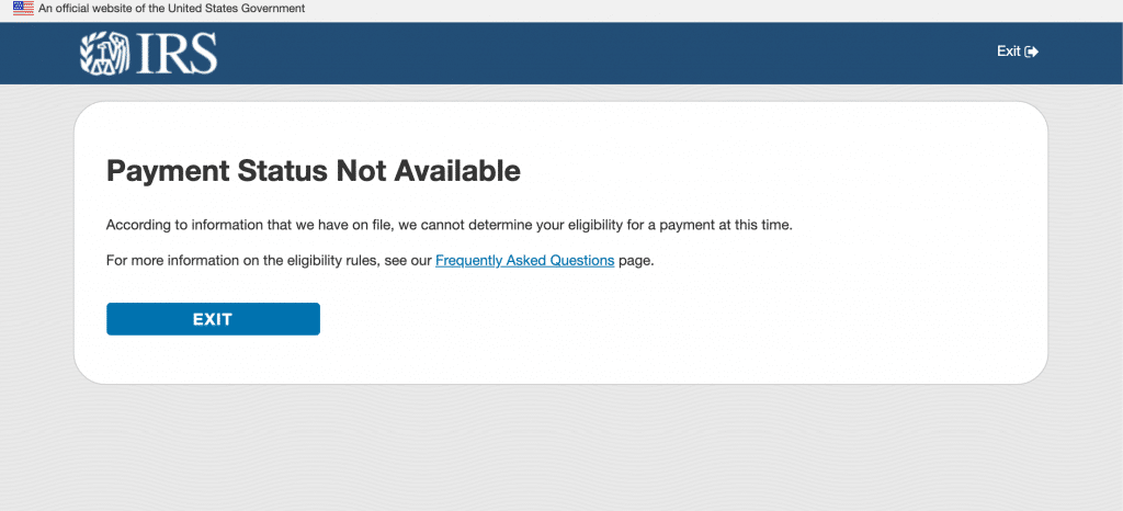 The IRS Explains “Payment Status” Error On COVID-19 Stimulus Payment ...