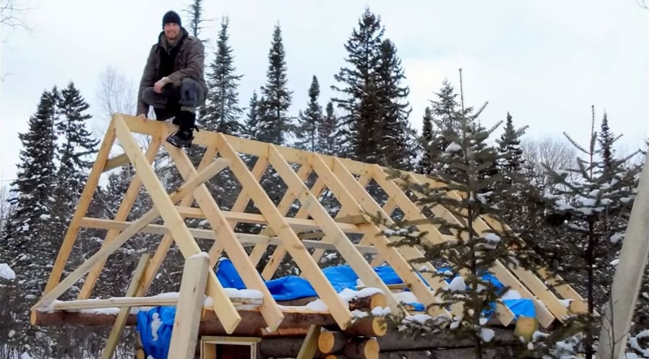 Man Builds Log Cabin With $500
