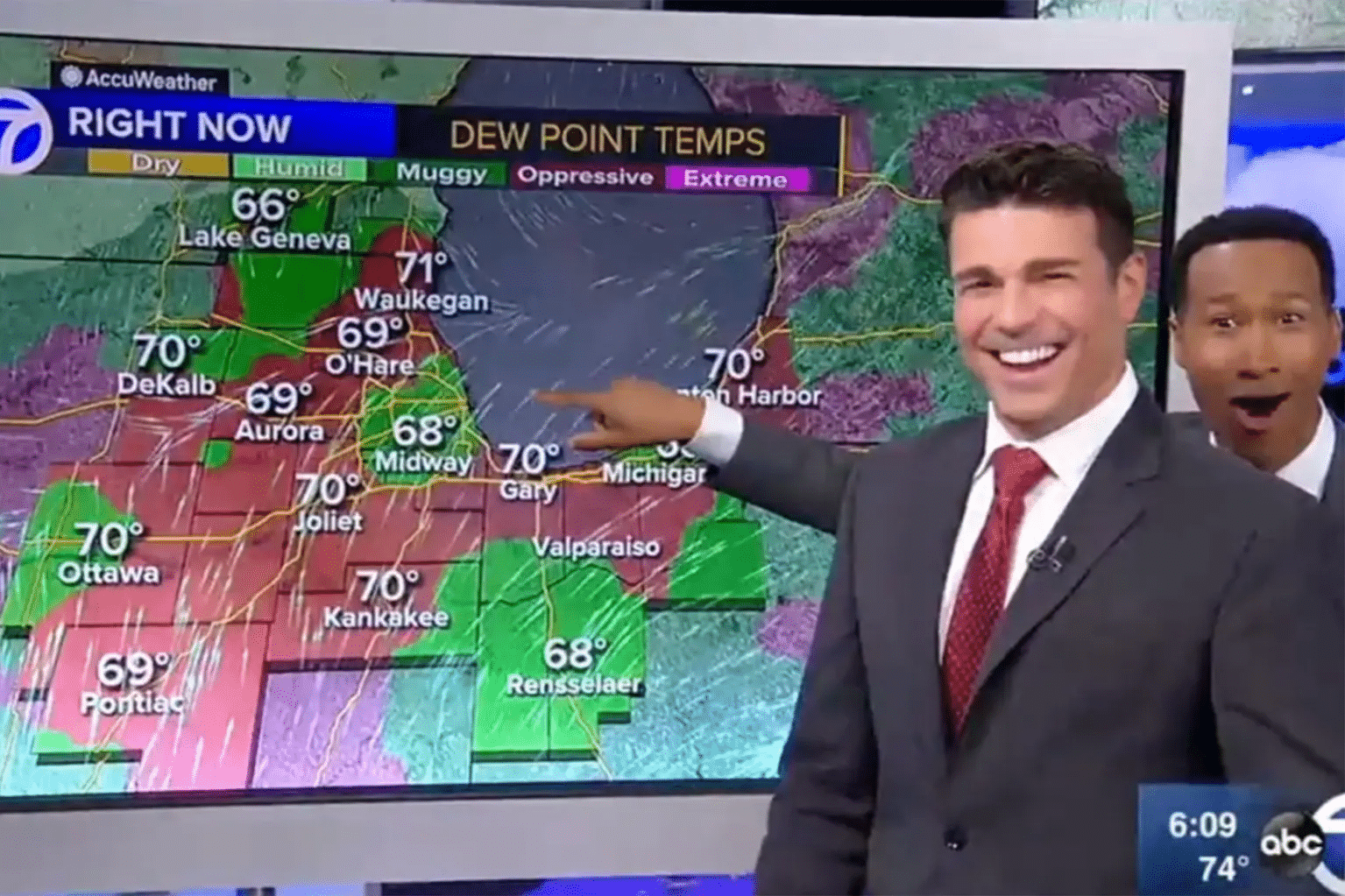 Weatherman Breaks Character On Live TV When He Discovers Monitor Is ...