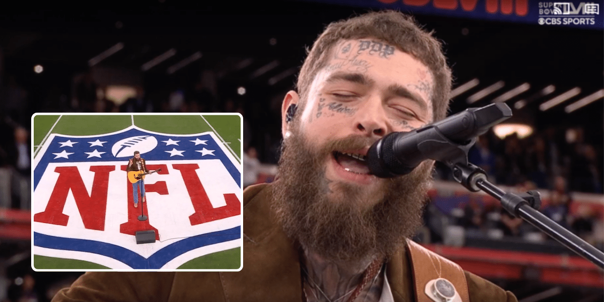 Post Malone Sings "America The Beautiful" At Super Bowl