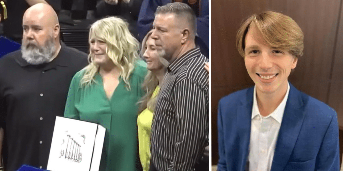 Riley Strain's Family Accepts His College Diploma On His Behalf