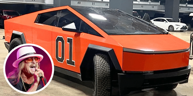 An Up Close Look At Kid Rock's General Lee Cybertruck