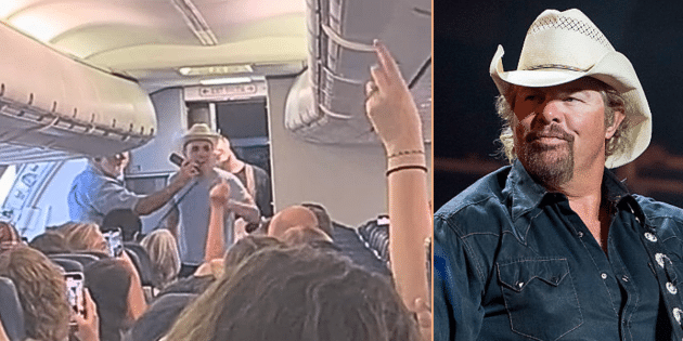Country Singer Leads Entire Plane In Sing-A-Long Tribute To Toby Keith