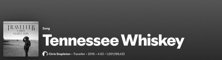 Chris Stapleton's "Tennessee Whiskey" Exceeds 1 Billion Streams On Spotify