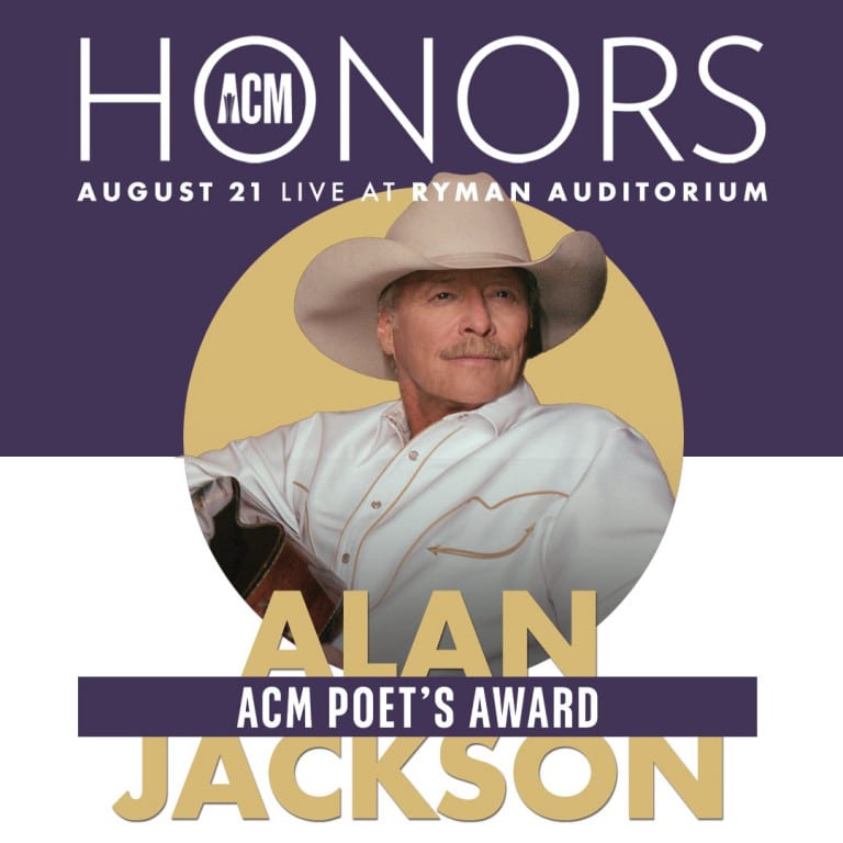 Alan Jackson Gratefully Accepts The ACM Poet's Award At ACM Honors