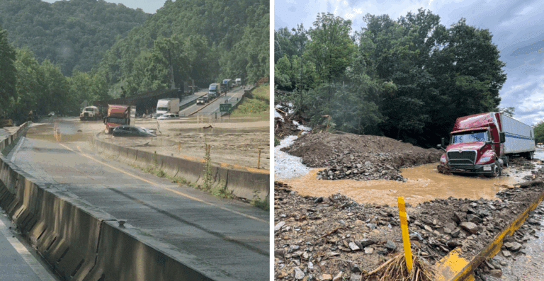 Mudslide & Flooding Wreak Havoc, Cause Interstate Closure At Tennessee ...