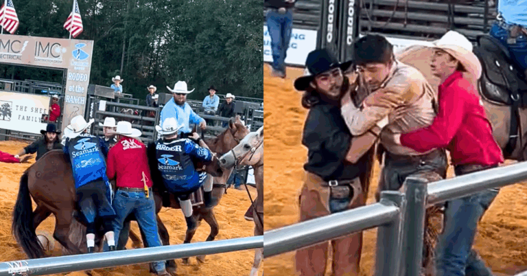 Dramatic Rodeo Video Captures Cowboy's Terrifying Close Call On Rowdy ...